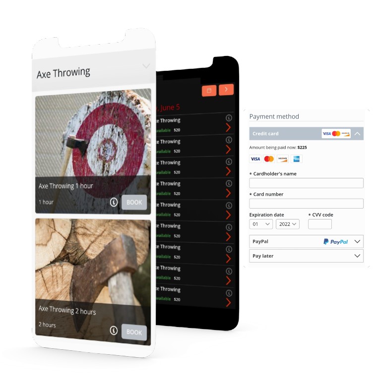 Flexible and Powerful Axe Throwing Booking Software | Bookeo